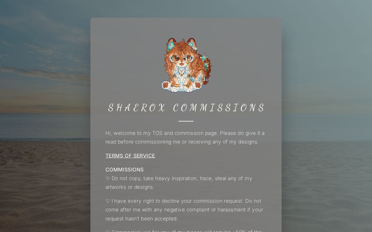 Shaerox’s Info Card